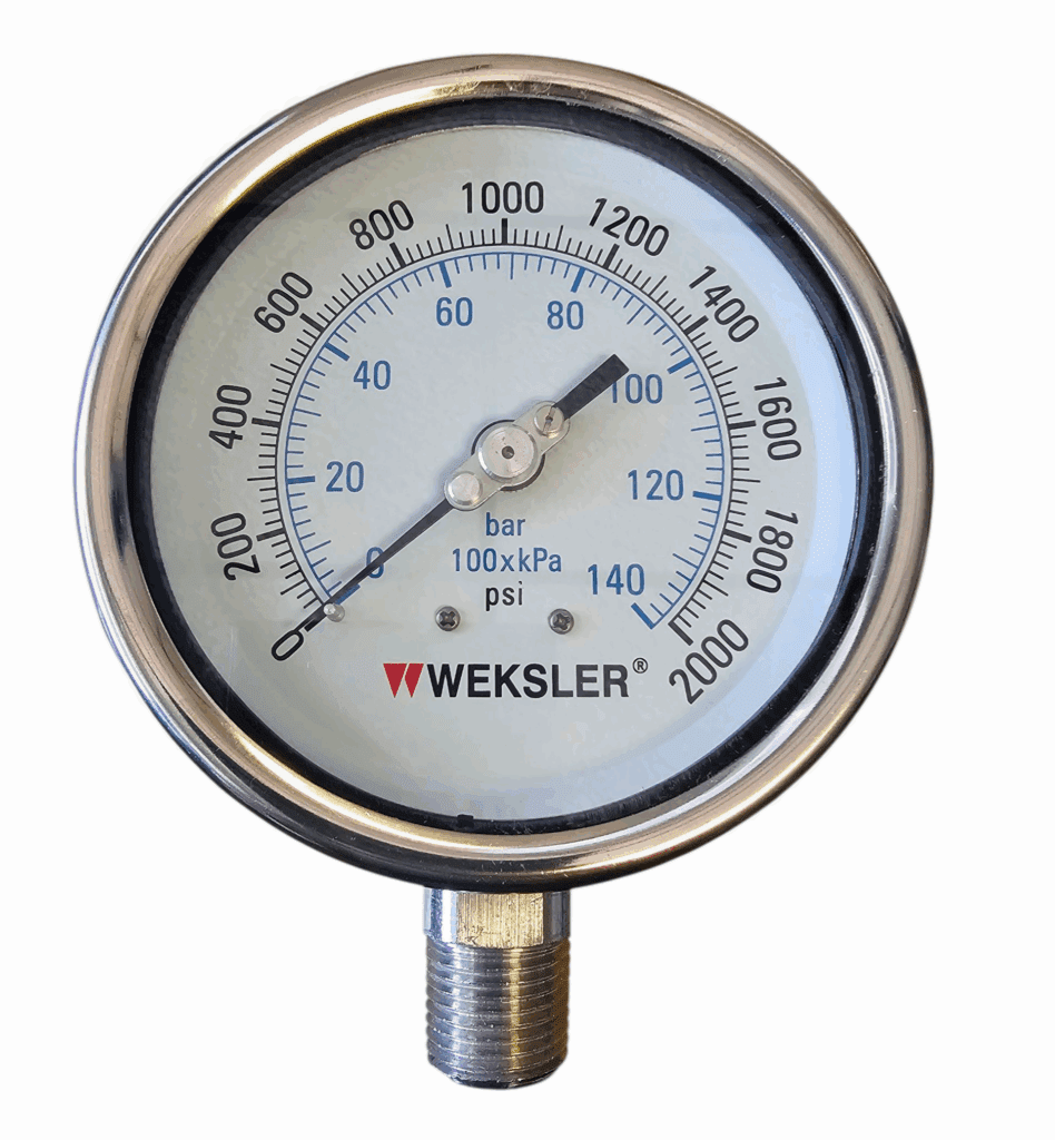 Weksler 4 BA4CYPS2LW vs. BA4CYPM4LW Pressure Gauge Comparison